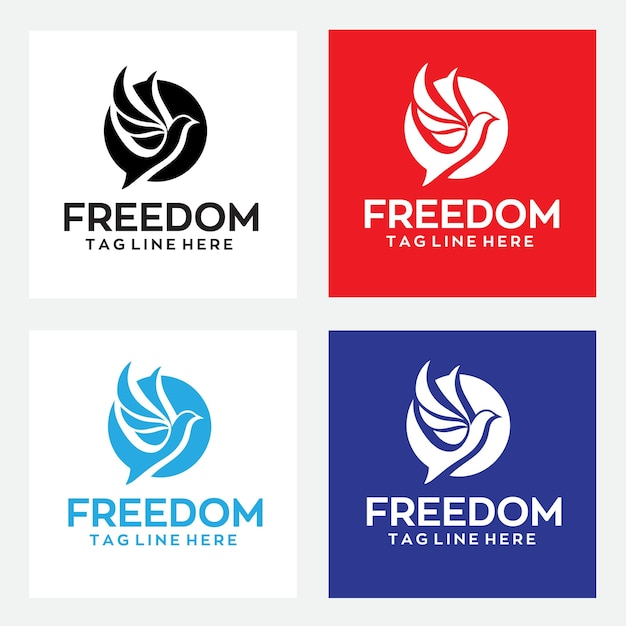 Premium Vector | Freedom bird logo editable vector file Premium Vector | Freedom bird logo editable vector file