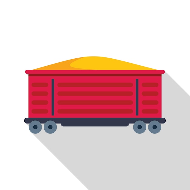 Premium Vector | Freight train wagon carrying sand for construction ... Premium Vector | Freight train wagon carrying sand for construction ...