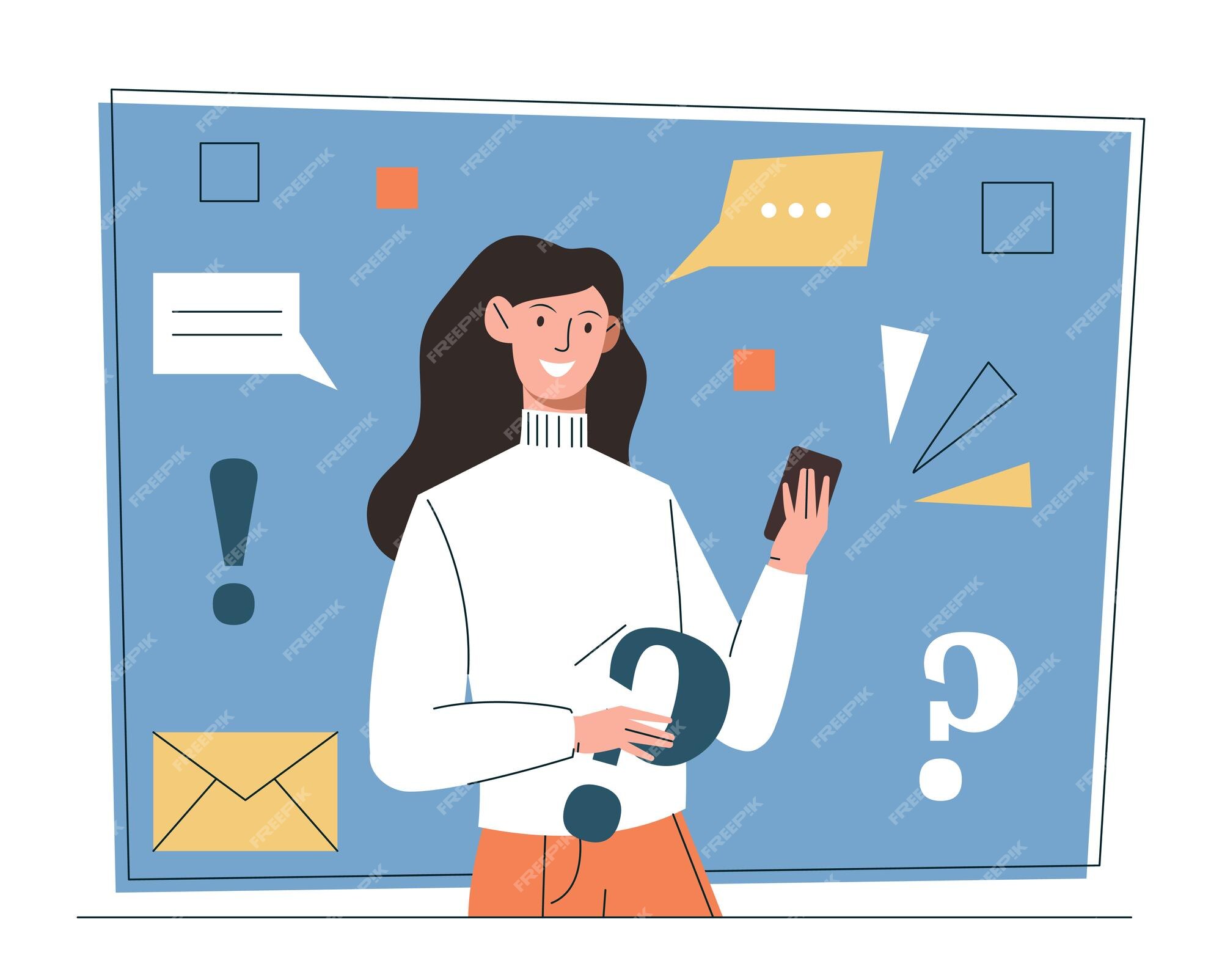Premium Vector | Frequently asked questions concept Premium Vector | Frequently asked questions concept