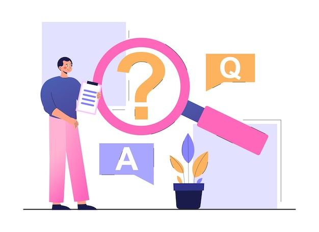 Premium Vector | Frequently asked questions concept Premium Vector | Frequently asked questions concept