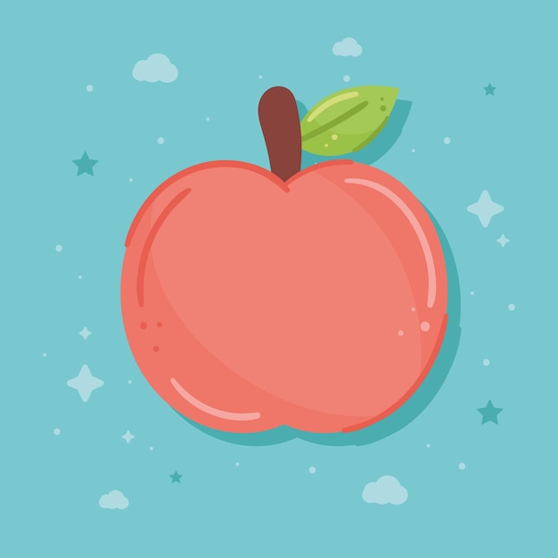 Premium Vector | Fresh apple fruit red Premium Vector | Fresh apple fruit red