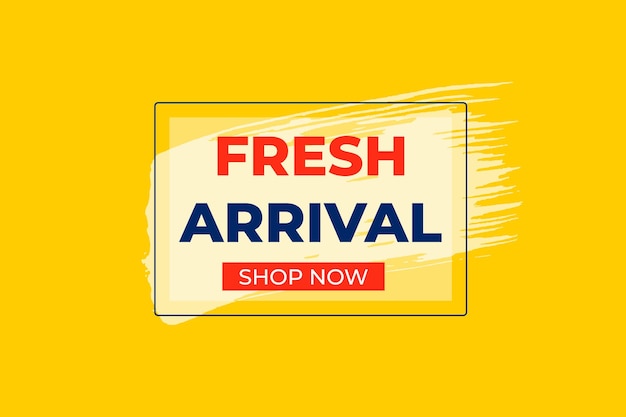 Premium Vector | Fresh new arrival yellow banner Premium Vector | Fresh new arrival yellow banner