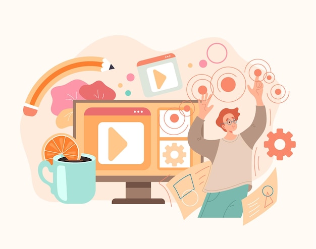 Premium Vector | Front end development concept Premium Vector | Front end development concept