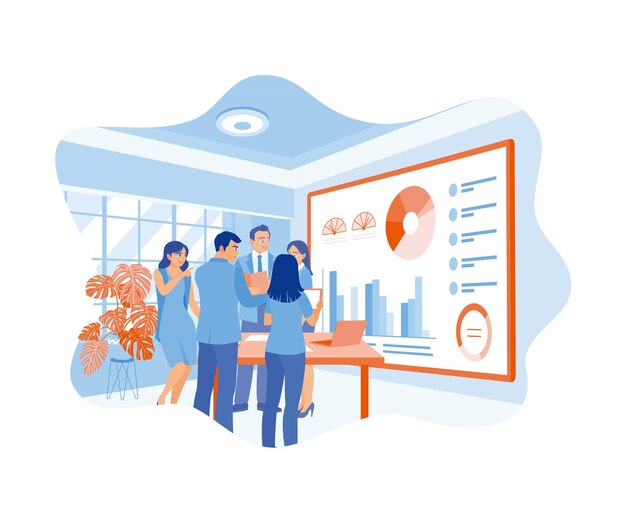 Premium Vector | The front end development team develops ui and ux designs for mobile ...