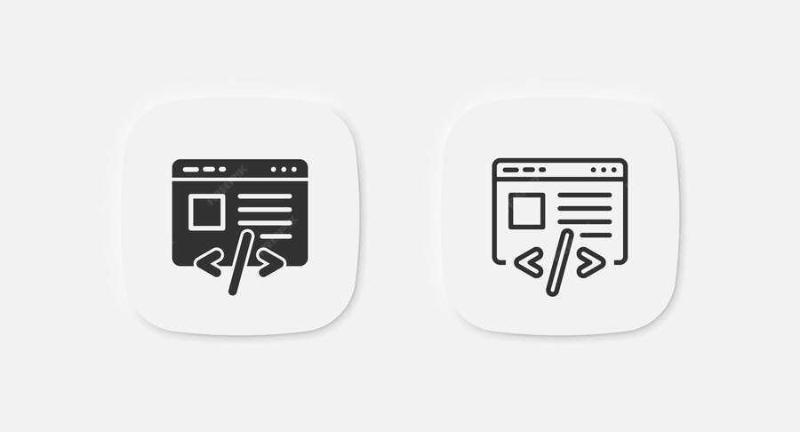 Premium Vector | Frontend icon programming website symbol software ...