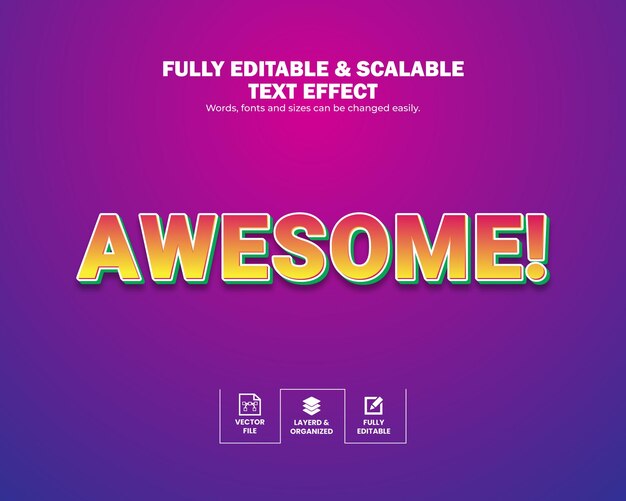 Premium Vector | Fully editable scalable and vector text effect Premium Vector | Fully editable scalable and vector text effect