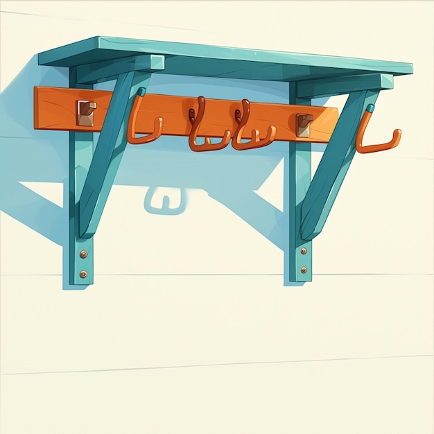 Premium Vector | Functional entryway bench with hooks Premium Vector | Functional entryway bench with hooks