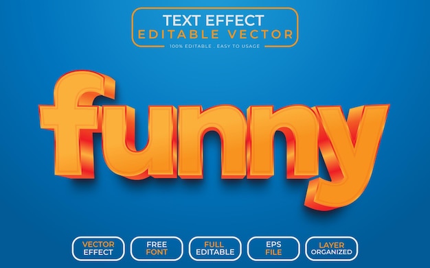 Premium Vector | Funny 3d text effect editable vector file Premium Vector | Funny 3d text effect editable vector file