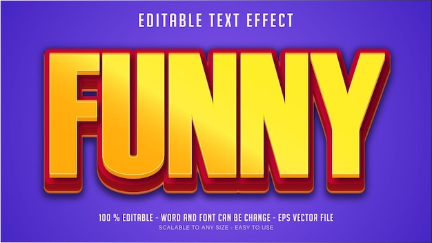 Premium Vector | Funny editable text effect Premium Vector | Funny editable text effect