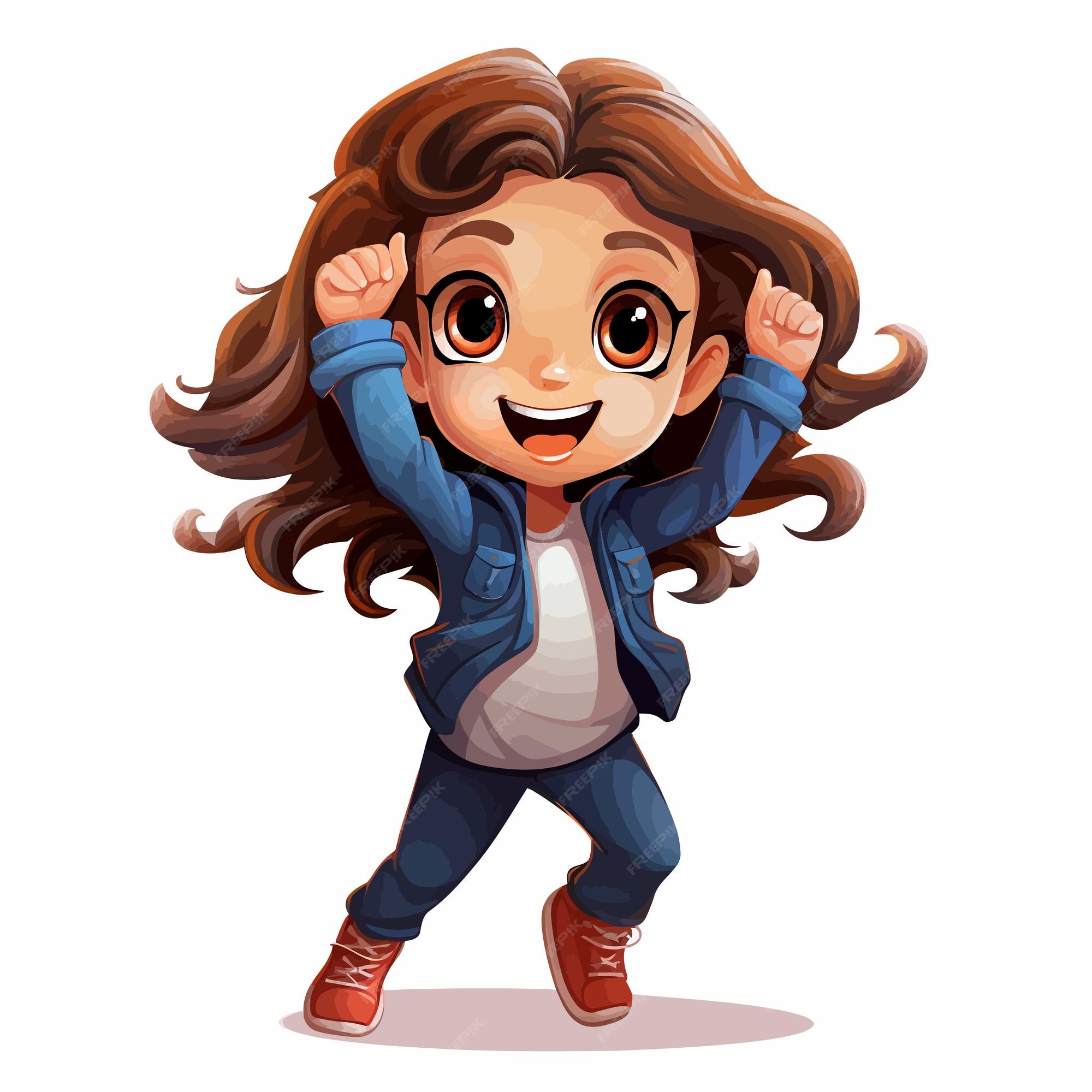 Premium Vector | Funny girl Premium Vector | Funny girl