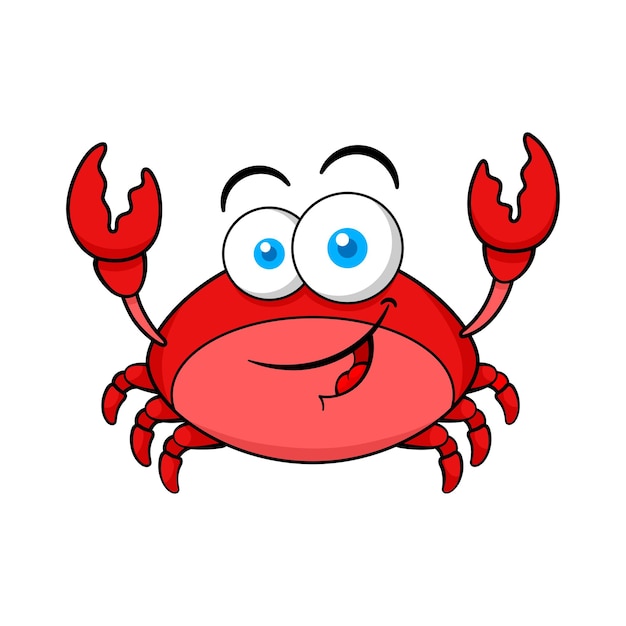 Premium Vector | Funny Red Crab Cartoon Character Premium Vector | Funny Red Crab Cartoon Character