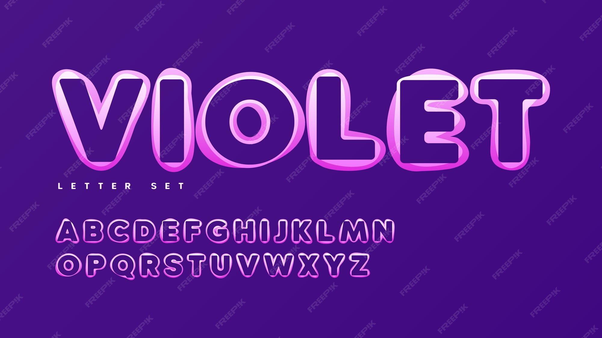 Premium Vector | Funny violet vector alphabet uppercase letter set font ... Premium Vector | Funny violet vector alphabet uppercase letter set font ...
