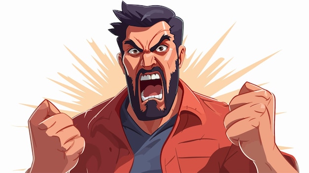 Furious Cartoon Man Vector Illustration | Premium AI-generated vector Furious Cartoon Man Vector Illustration | Premium AI-generated vector
