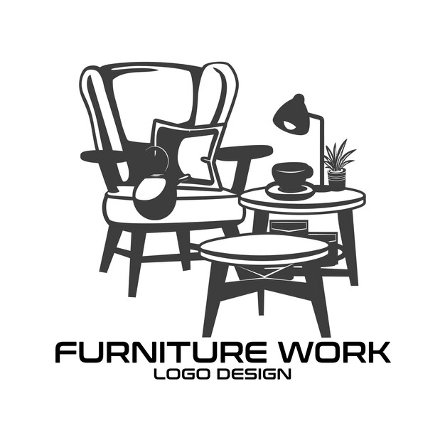 Premium Vector | Furniture Work Vector Logo Design Premium Vector | Furniture Work Vector Logo Design