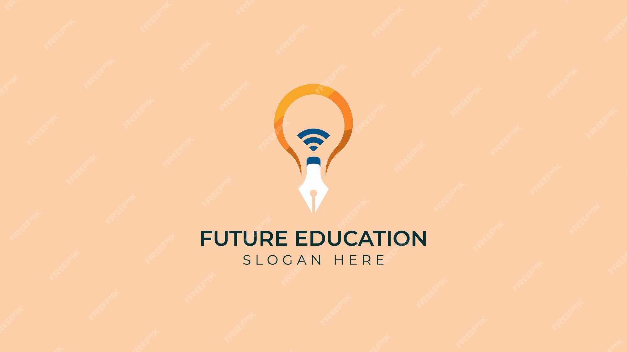 Premium Vector | Future education logo template Premium Vector | Future education logo template