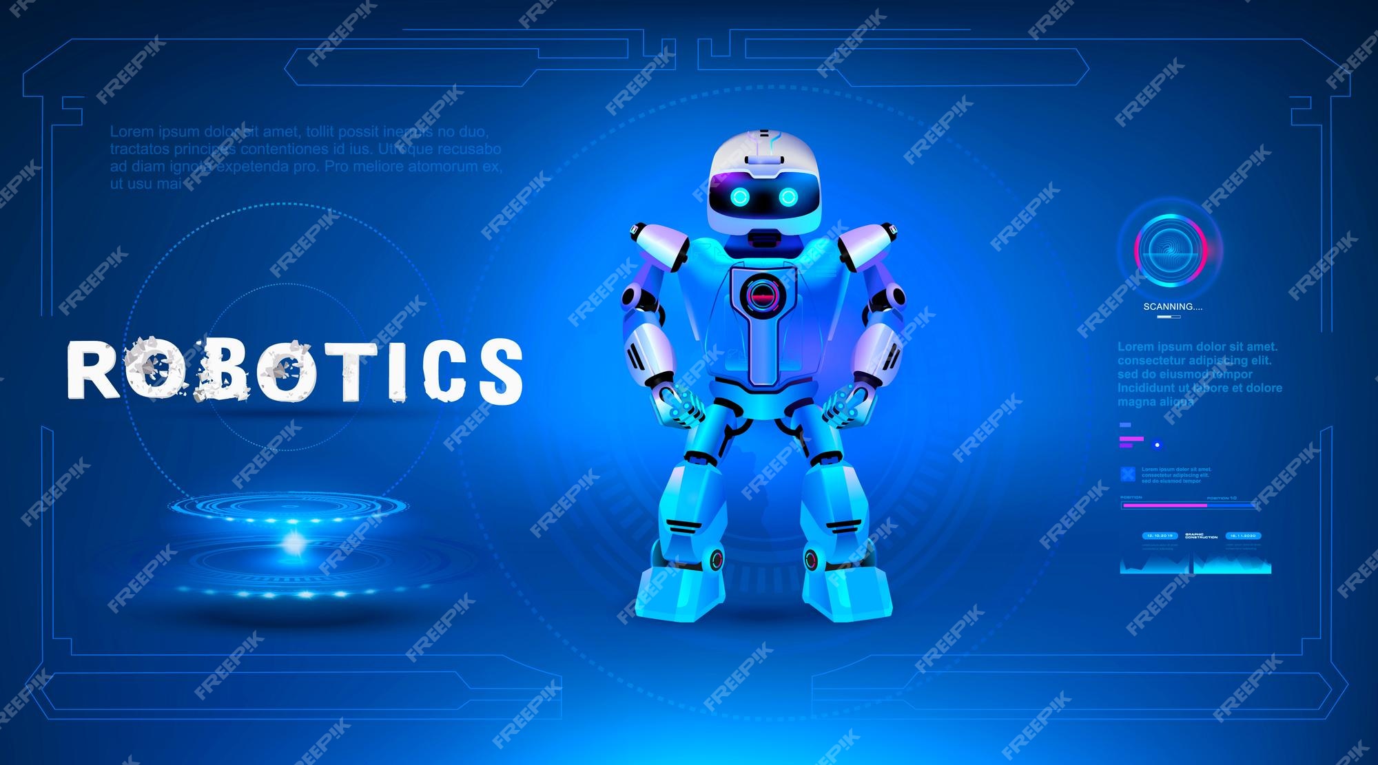 Premium Vector | Futuristic ai cyber banner with robot robotics banner ... Premium Vector | Futuristic ai cyber banner with robot robotics banner ...