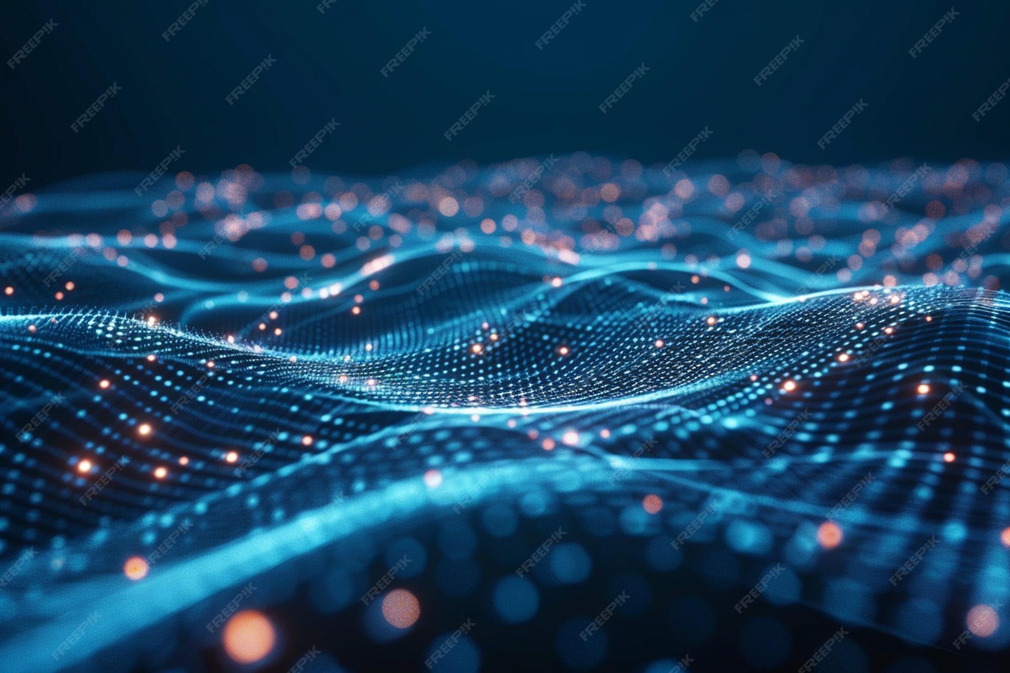 Futuristic data stream Digital flow Dynamic pattern with power rays and ...