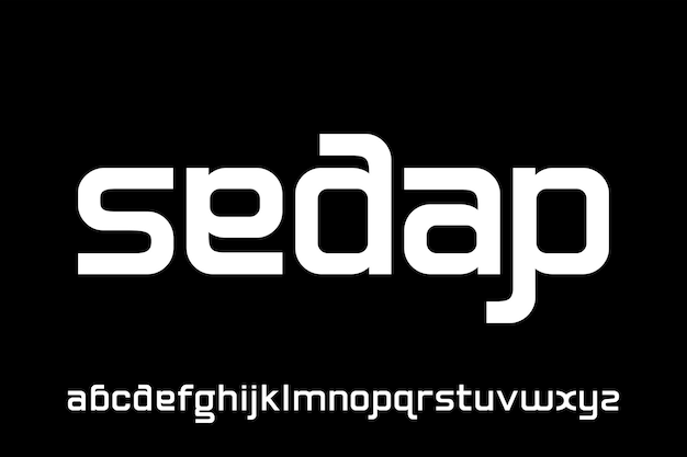 Premium Vector | Futuristic and display alphabet font vector Premium Vector | Futuristic and display alphabet font vector