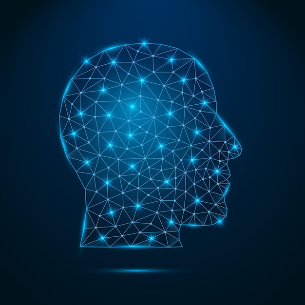 Premium Vector | Futuristic glowing low polygonal human head symbol ... Premium Vector | Futuristic glowing low polygonal human head symbol ...