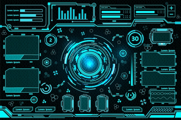 Premium Vector | Futuristic interface technology vector design Premium Vector | Futuristic interface technology vector design