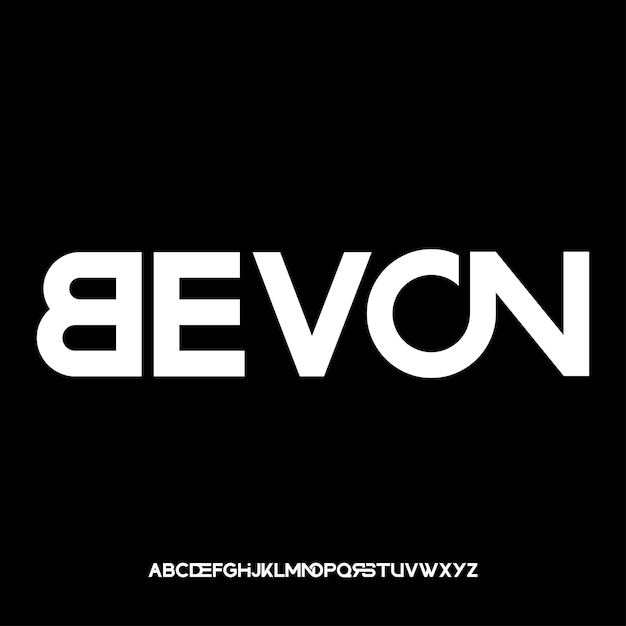 Premium Vector | Futuristic modern geometric alphabet font Premium Vector | Futuristic modern geometric alphabet font
