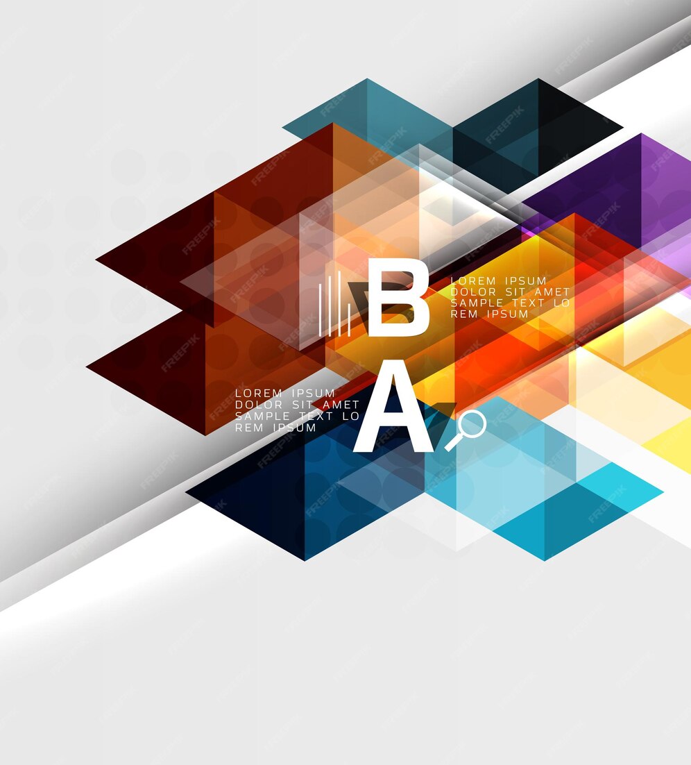 Premium Vector Futuristic Triangle Tile Background With Options Vector Template Background For