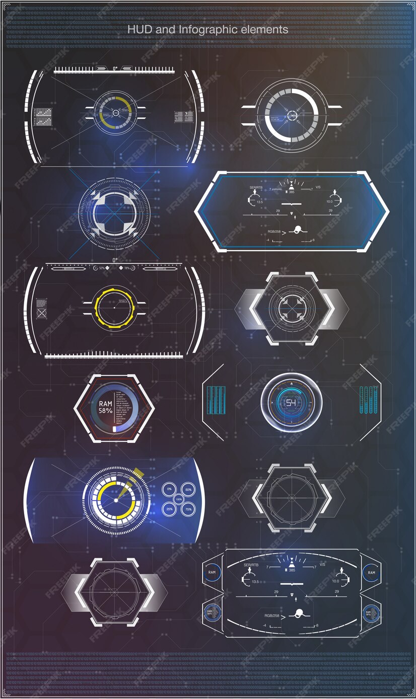 Premium Vector | Futuristic user interface. hud ui. abstract virtual graphic touch user ...