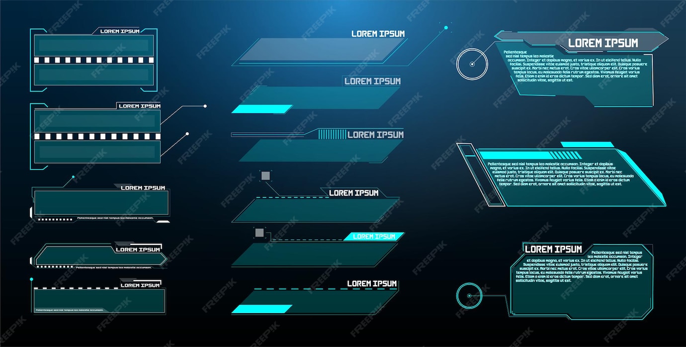 Premium Vector | Futuristic Vector HUD Interface Screen Design. Digital ...