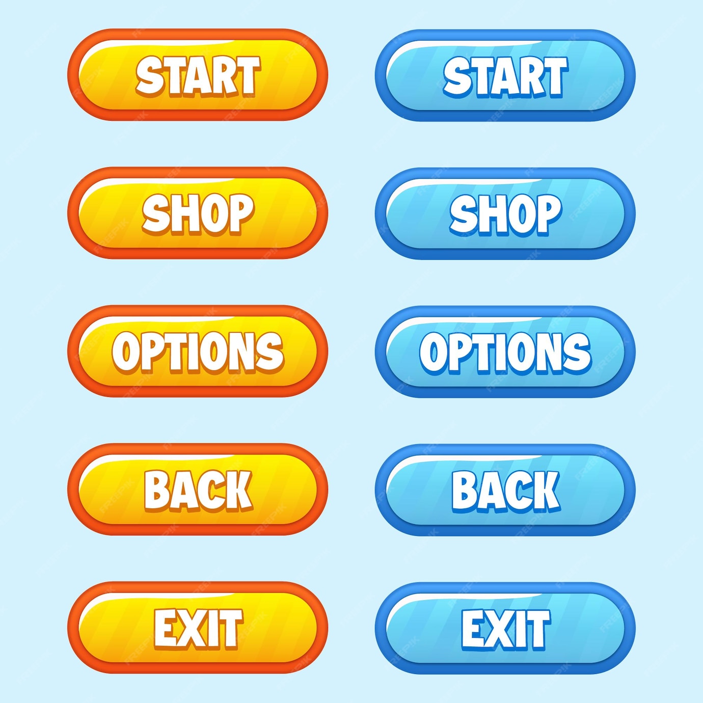 Premium Vector | Game Buttons with editable text effect. Design ...