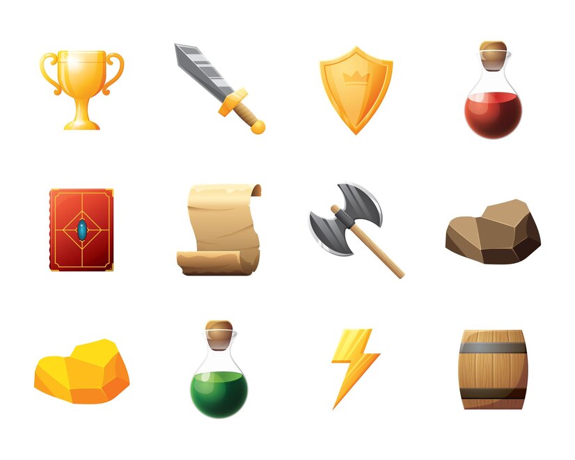 Premium Vector Game Ui Assets Kit User Interface Icons Vector