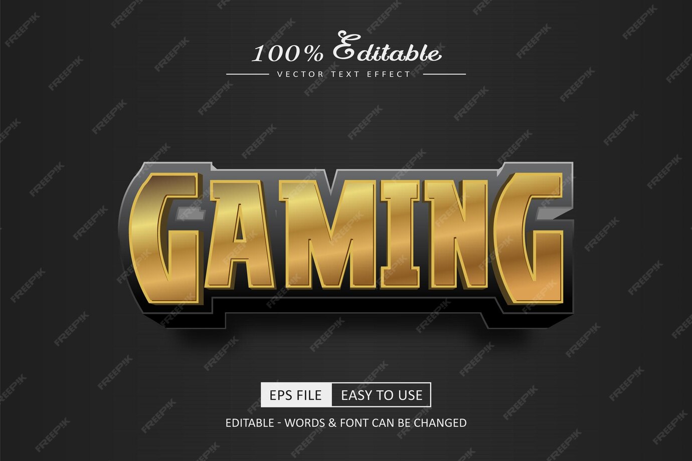 Premium Vector Gaming Text Effect Editable Esport Text Style