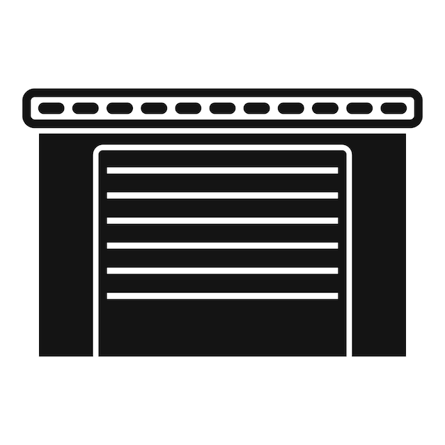 Premium Vector | Garage door shut protecting building from burglars Premium Vector | Garage door shut protecting building from burglars