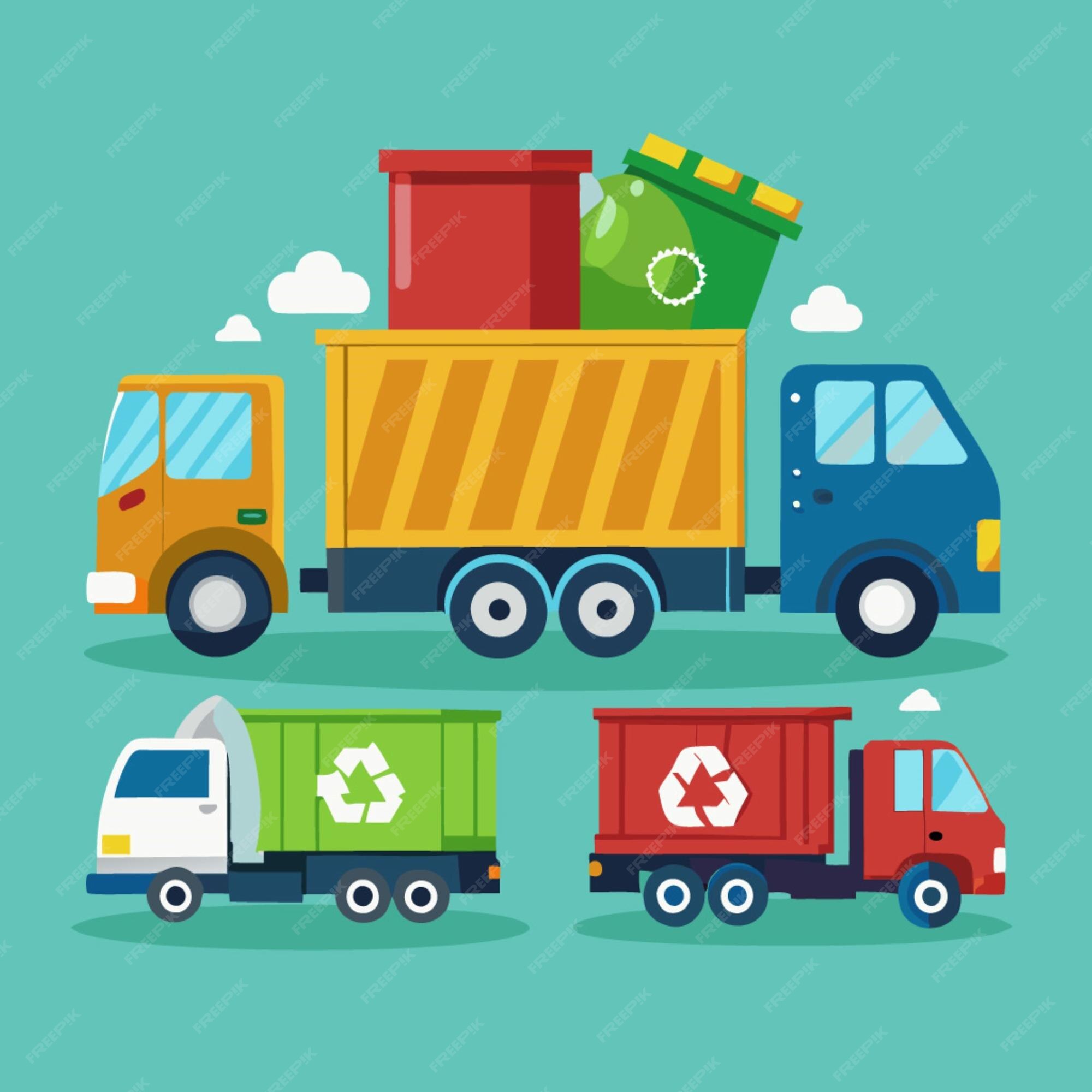Garbage truck collection cartoon vector | Premium AI-generated vector Garbage truck collection cartoon vector | Premium AI-generated vector