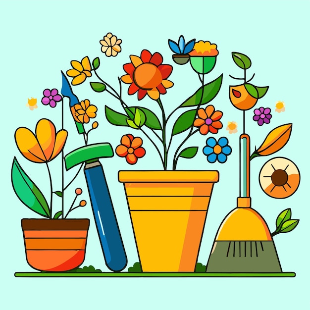Premium Vector | Gardening tools set vector illustration Premium Vector | Gardening tools set vector illustration