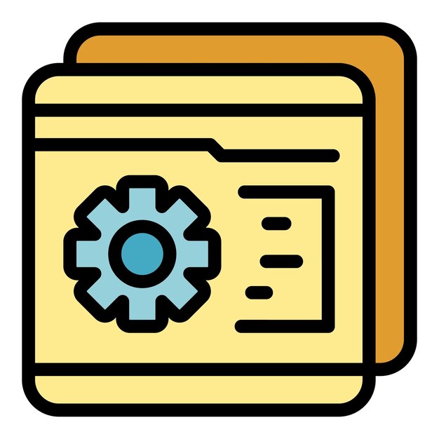 Premium Vector | Gear wheel folder interaction icon outline gear wheel ... Premium Vector | Gear wheel folder interaction icon outline gear wheel ...