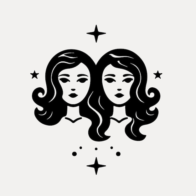 Premium Vector | Gemini zodiac sign illustration Premium Vector | Gemini zodiac sign illustration