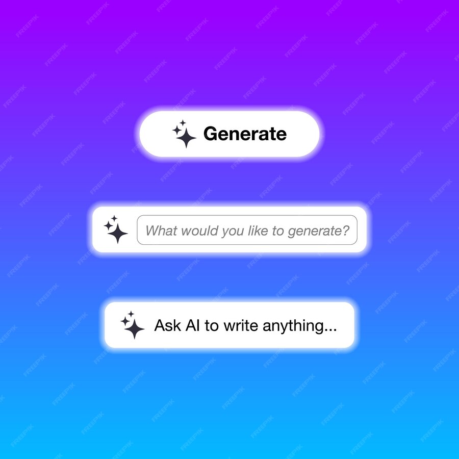 Premium Vector Generate Ai Buttons Template Artificial Intelligence Icon Machine Learning