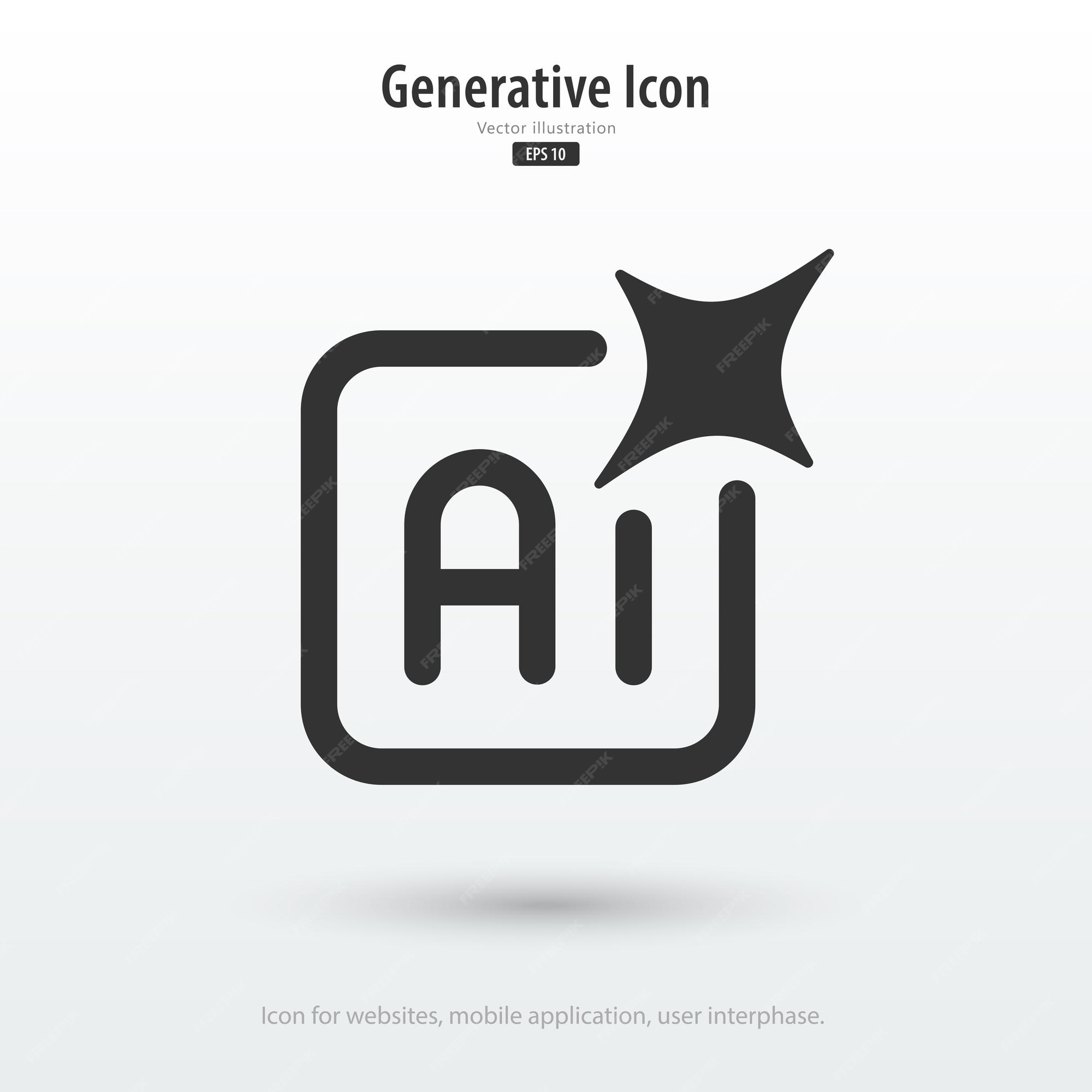 Premium Vector | Generate AI icon LLM Artificial intelligence technology and Machine learning ...