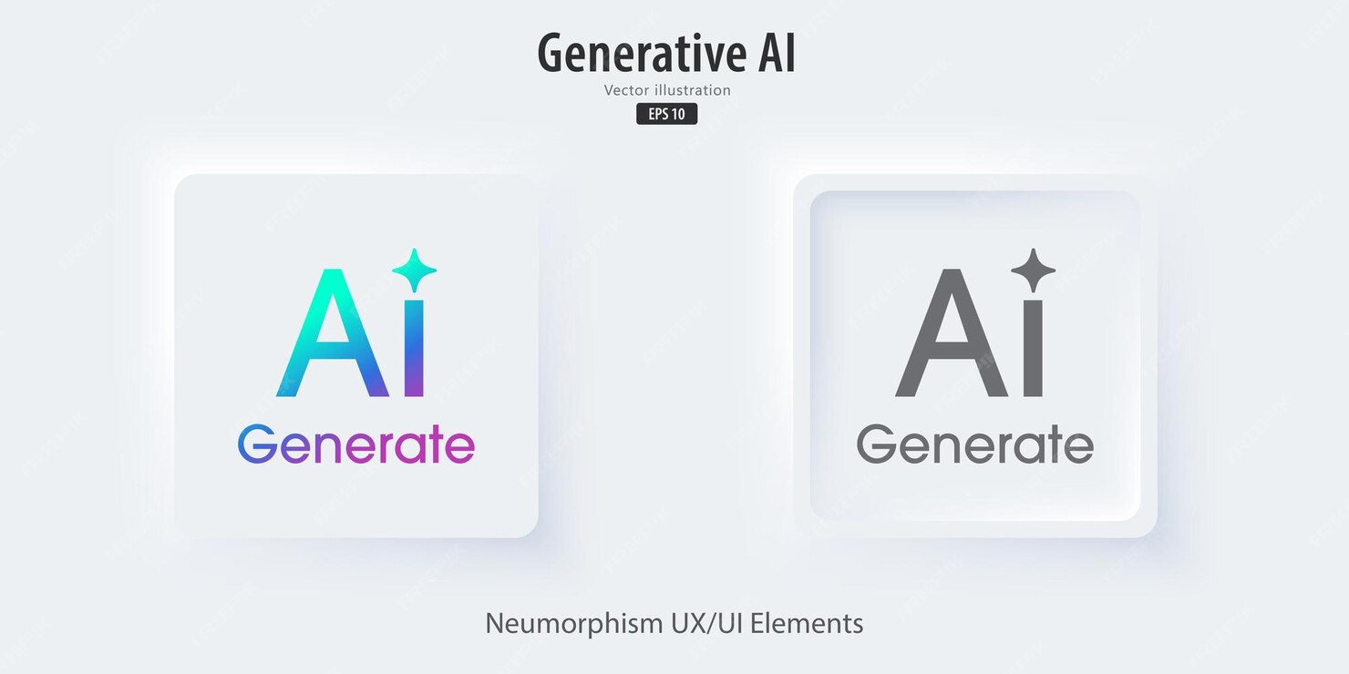 Premium Vector | Generate AI icon A set of 3D buttons active and inactive with icon symbols ...