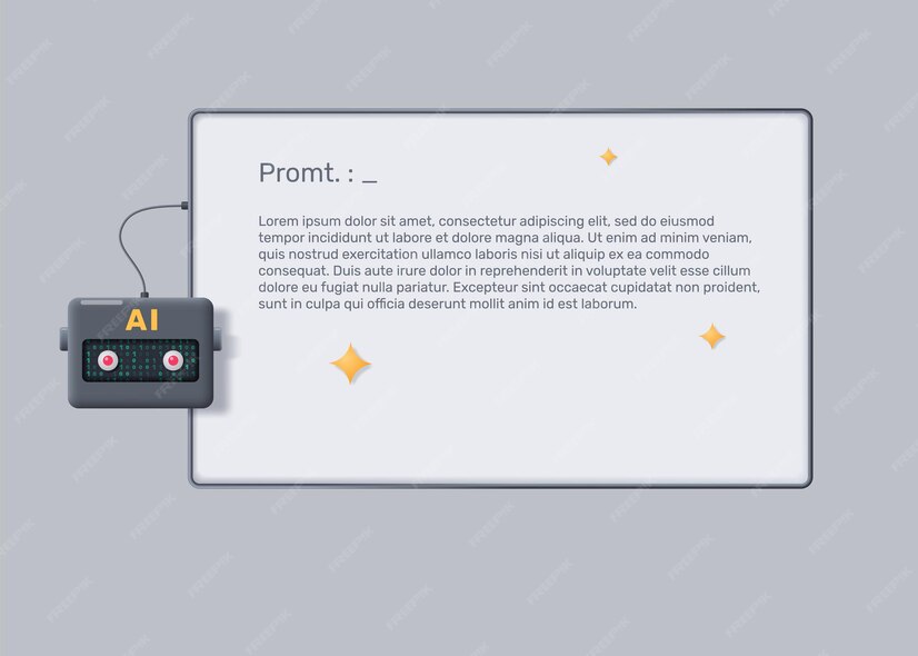 생성 Ai 템플릿 Ui 일러스트레이션 모 Ai 로 프레임에 연결하여 생성 프로세스를 표시 터 3d 일러스트 프리미엄 벡터