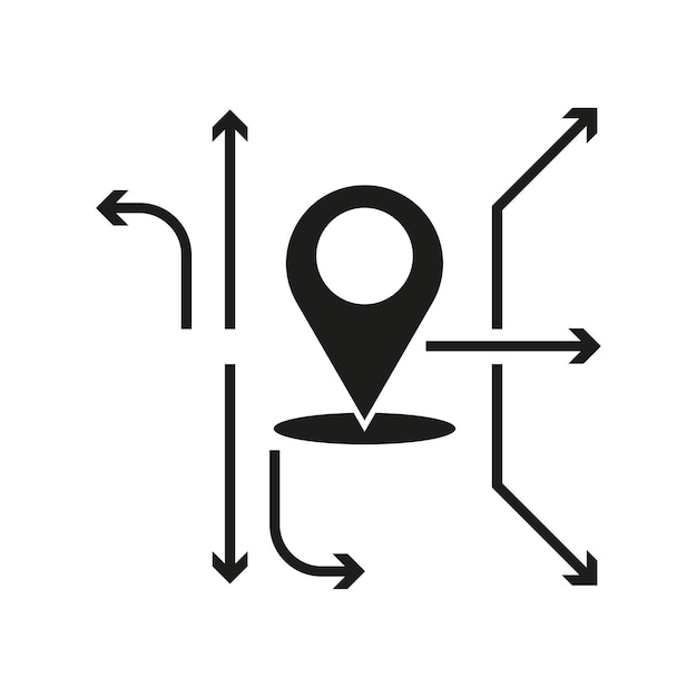 Premium Vector | Geo pin logo arrow directions vector illustration eps 10 Premium Vector | Geo pin logo arrow directions vector illustration eps 10