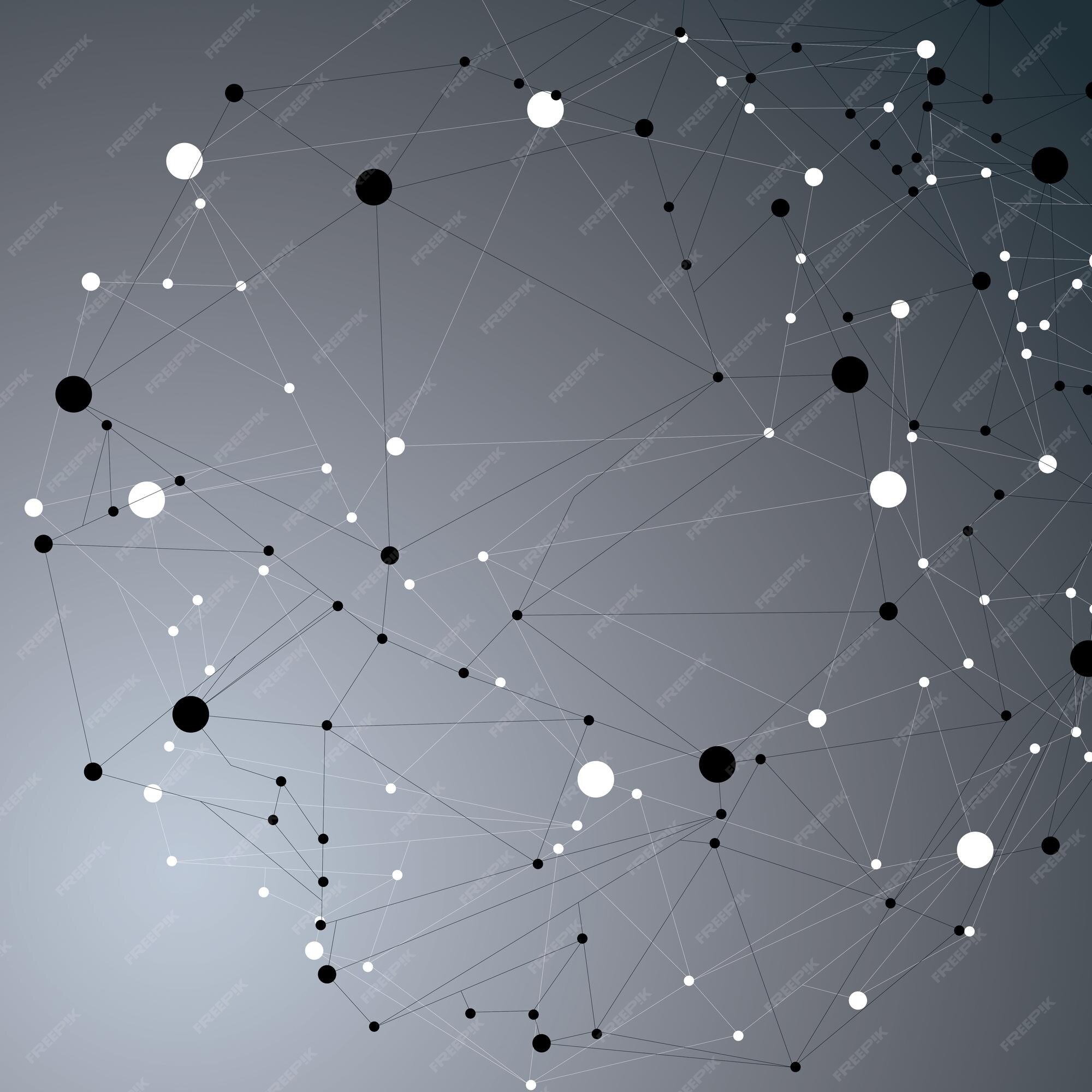 Premium Vector Geometric Abstract 3d Complicated Lattice Object Over Dark Background Single