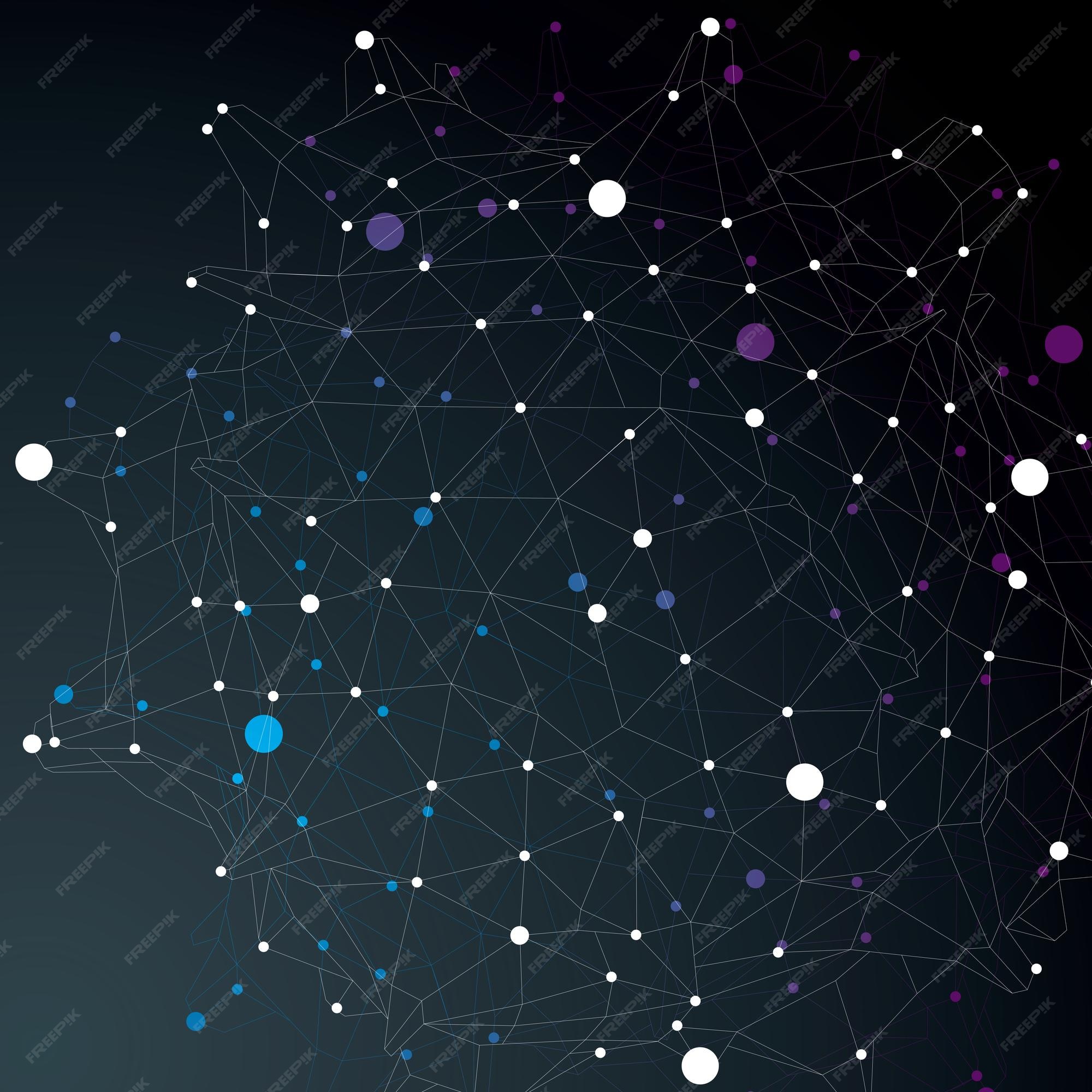 Premium Vector Geometric Abstract 3d Complicated Lattice Object Over Dark Background Single