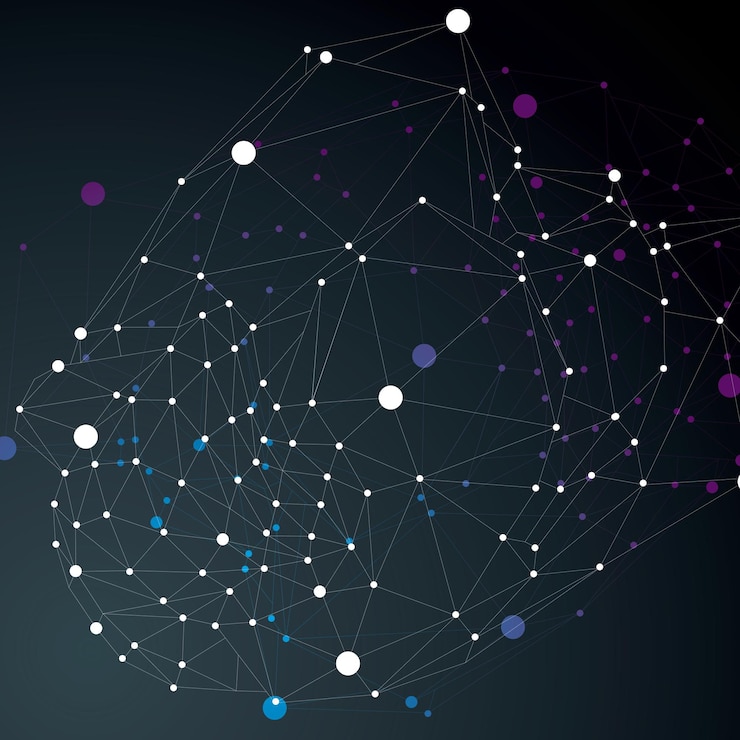 Premium Vector Geometric Abstract 3d Complicated Lattice Object Over Dark Background Single