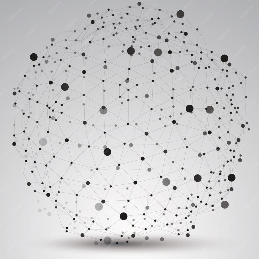 Premium Vector Geometric Abstract 3d Complicated Lattice Object Single Color Asymmetric