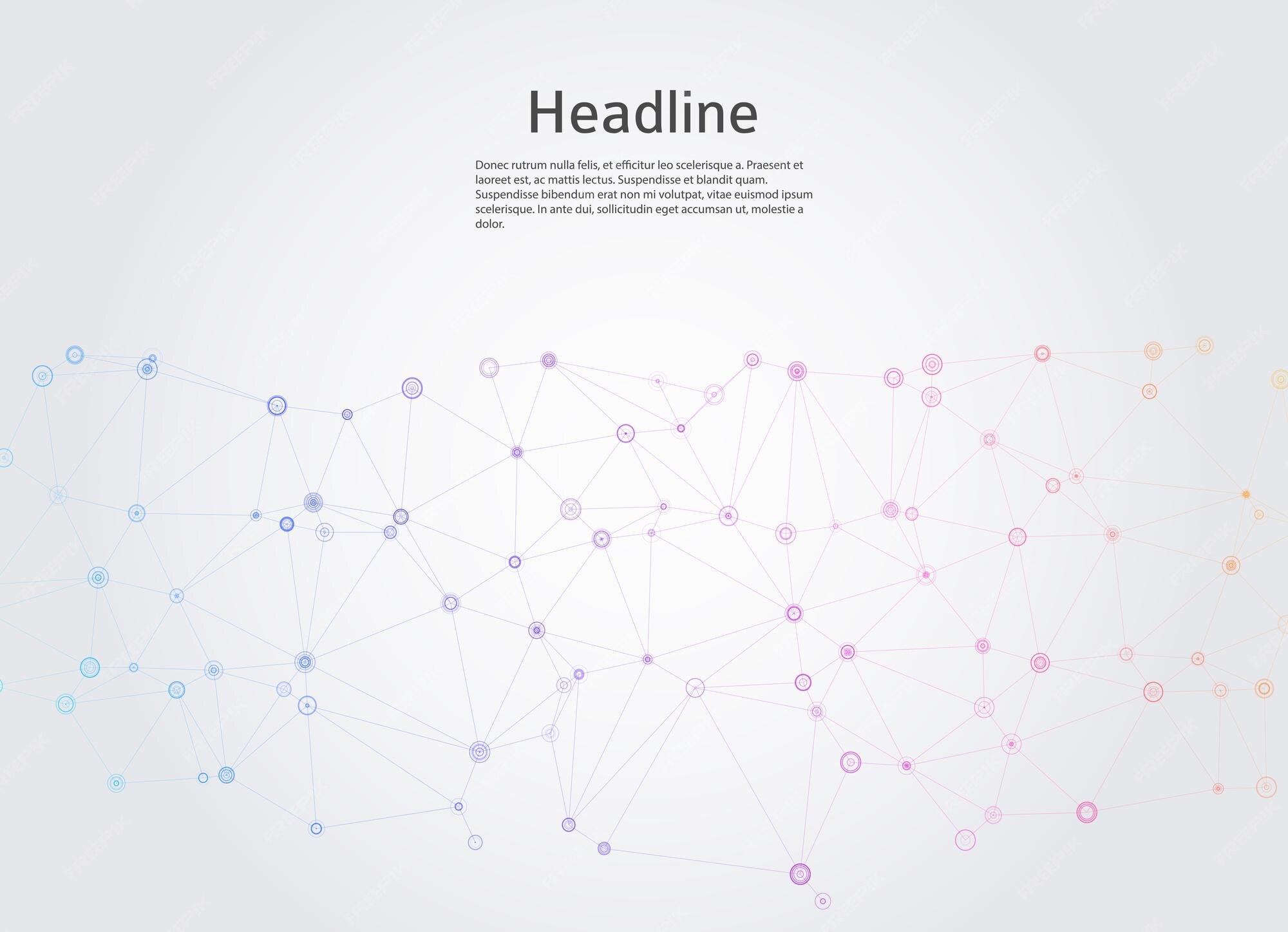 Premium Vector Geometric Abstract Background With Connected Dots And Lines Molecular Structure