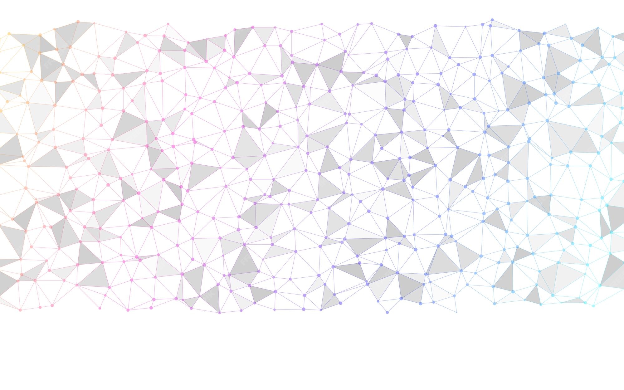 Premium Vector Geometric Abstract Background With Connected Dots And Lines Molecular Structure