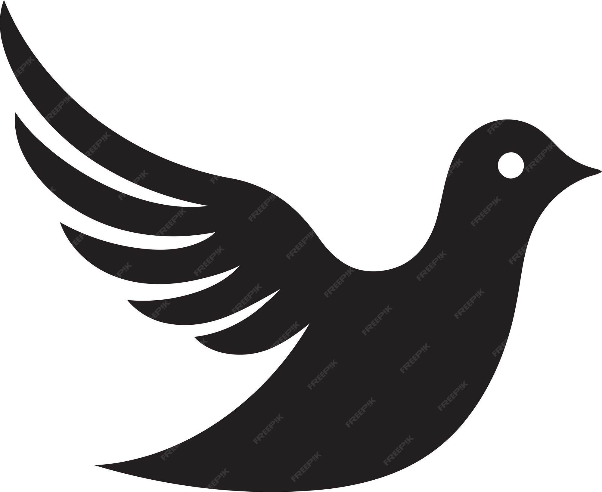 Premium Vector | Geometric black dove vector logo a sharp and modern ... Premium Vector | Geometric black dove vector logo a sharp and modern ...
