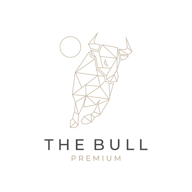Premium Vector | Geometric Line Art Bull Vector Illustration Logo Premium Vector | Geometric Line Art Bull Vector Illustration Logo