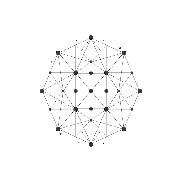 Geometric Network of Interconnected Circles and Lines | Premium AI ... Geometric Network of Interconnected Circles and Lines | Premium AI ...
